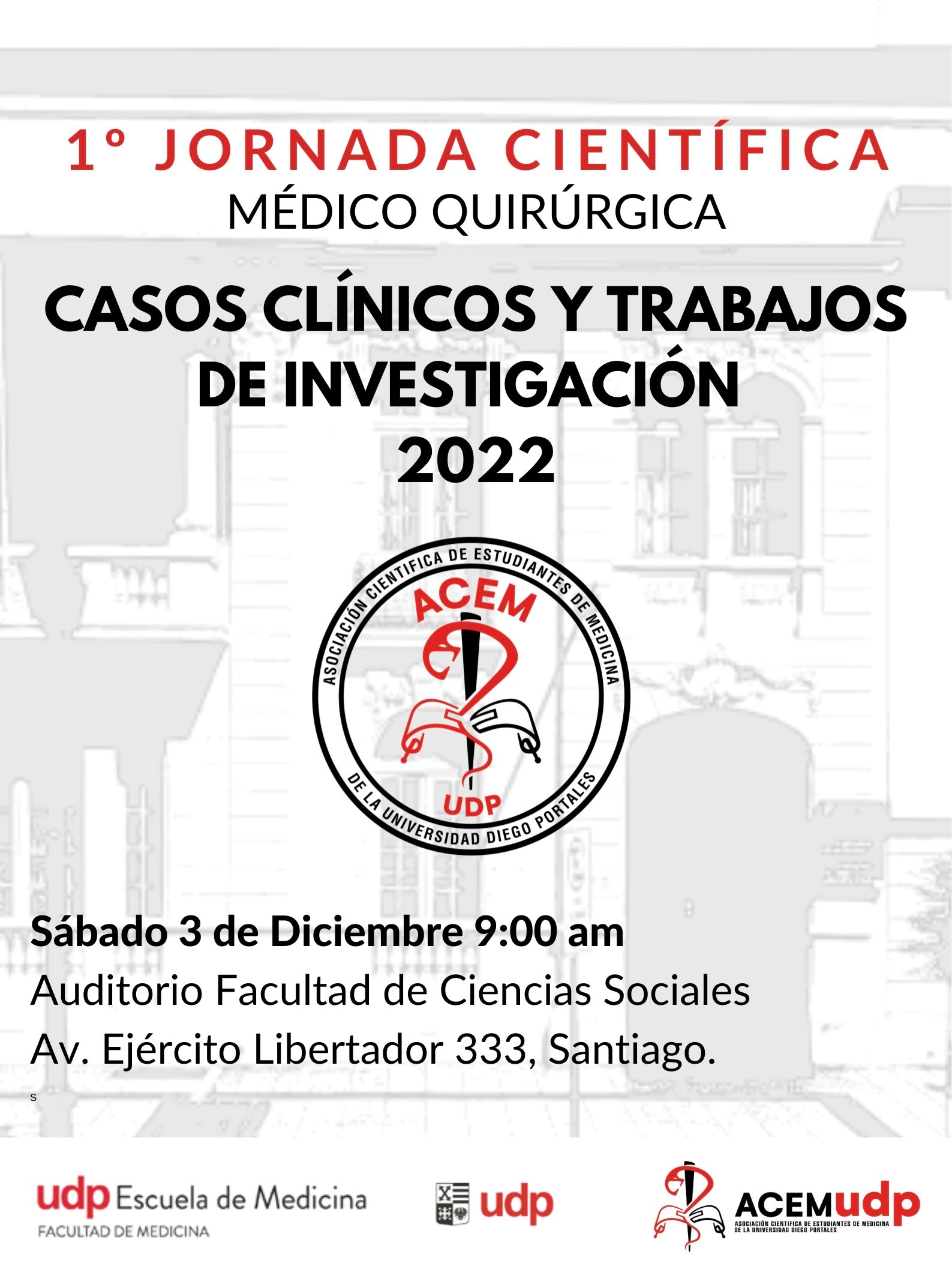Facultad de Medicina y ACEM UDP realizarán 1era Jornada Científica ...